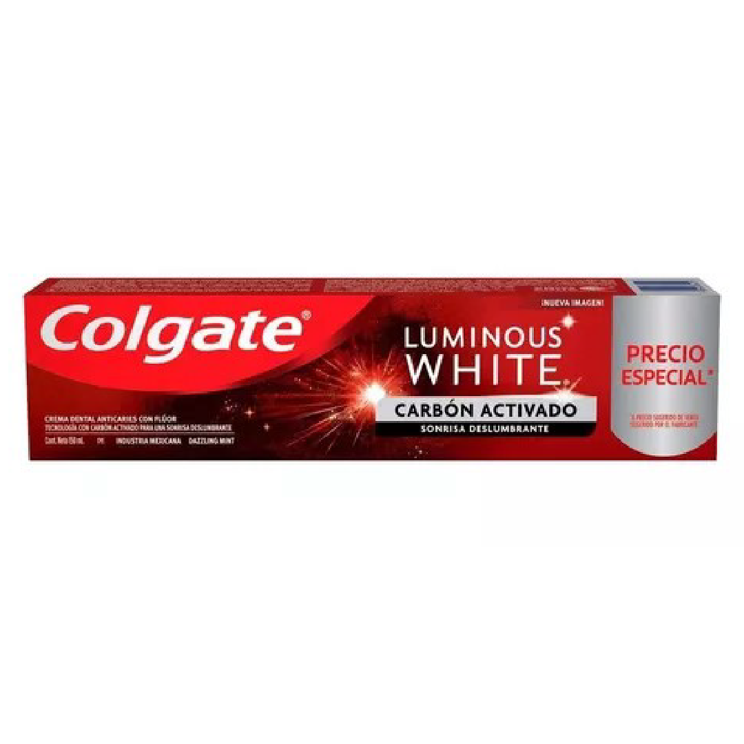 Colgate Luminous White Carbón Activado 150 ml – Jacky